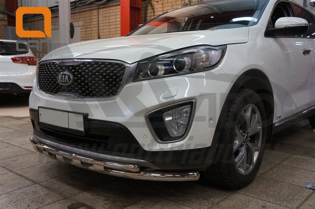 Защита переднего бампера Kia Sorento Prime (2015-) (Shark) d 60/42